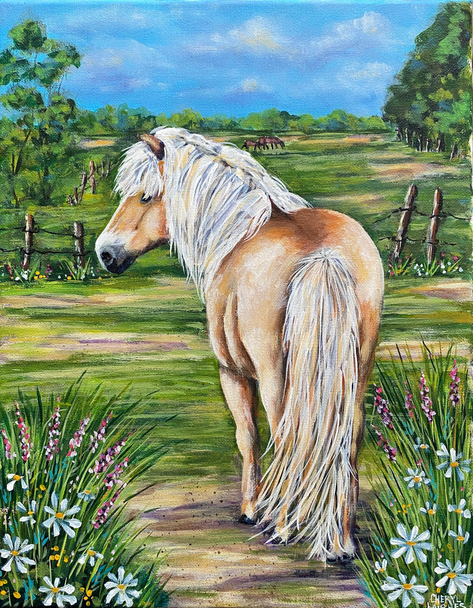 Daisy the Pony Acrylic Painting Class – Tinker's Cart Art