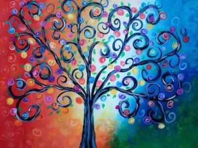 Tree of Life Acrylic Painting Class – Tinker's Cart Art
